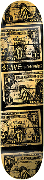 Slave Econo$Lave 24 Skateboard Deck-8.25 Black/Gold | Boardparadise.com