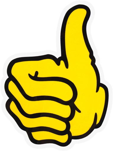Bro Style Thumbs Up Md Decal Sticker Ast.Colors Single | Boardparadise.com