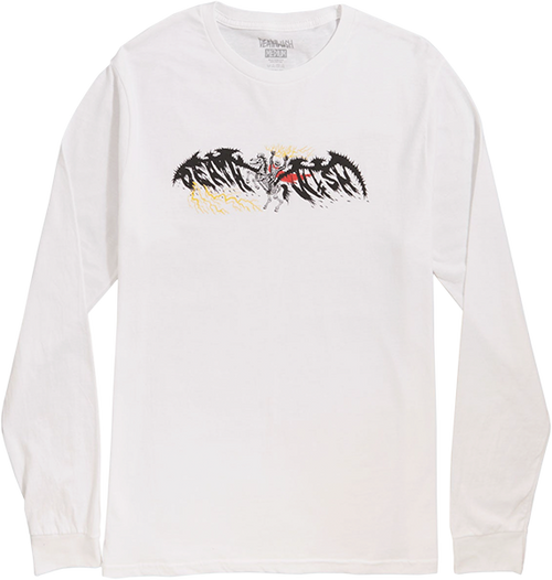 Deathwish Skeleton Horse Rider L/S Medium White | Boardparadise.com