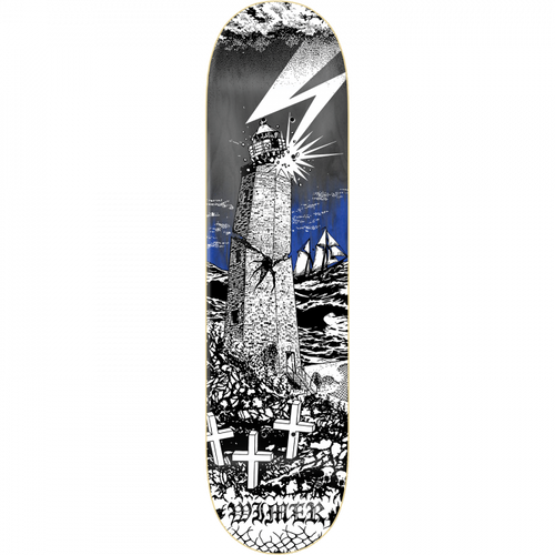 Zero Wimer Lighthouse Skateboard Deck Black White 8.5 | Boardparadise.com