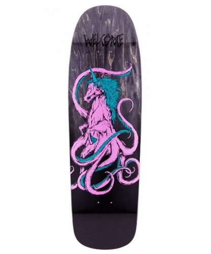 Welcome Skateboards Seahorse Slappy Slap Deck Black 9.5 | Boardparadise.com