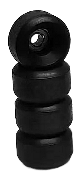 Social Fingerboard 65D Radial Wheels Black 7Mm W Bearings (4Pack ...