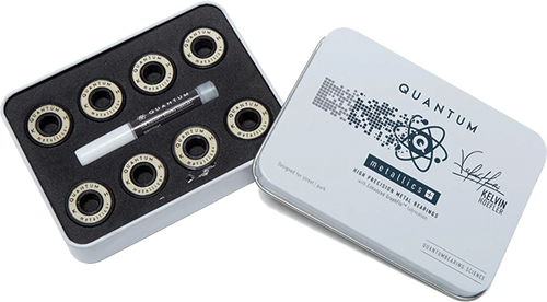 Quantum Hoefler Metallics Plus Bearings Wht/Blk | Boardparadise.com