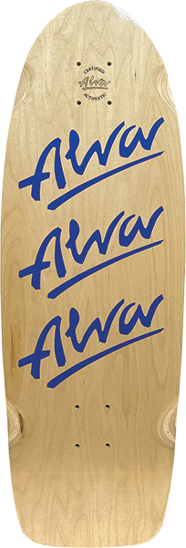 Alva 1980 Tri Logo Pig Skateboard Deck 10X30 Nat/Twilight Blu ...