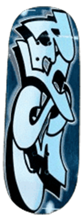 Ryse Graffiti Pro Fingerboard Blue Og 34Mm | Boardparadise.com
