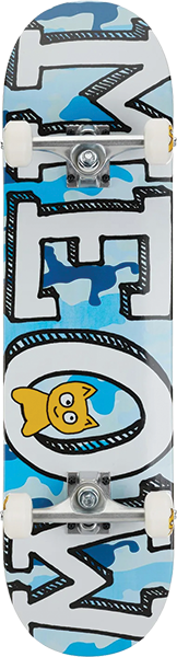 Meow Logo Skateboard Complete 8.0 Blue Camo | Boardparadise.com