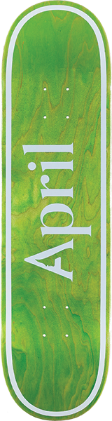 April Og Logo Invert Skateboard Deck-8.25 Green | Boardparadise.com