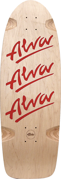 Alva 1980 Tri Logo Pig Skateboard Deck-10X30 Nat/Red | Boardparadise.com
