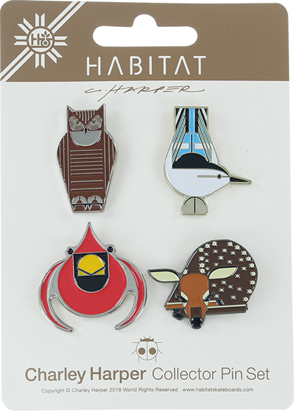 Habitat Harper 4/Pack Set Enamel Pins | Boardparadise.com
