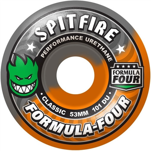 Spitfire Hazard Swirl Classics Wheels Orange Black 52Mm/101D Set ...