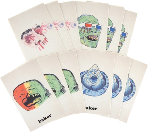 Baker Monsters 12/Pack Assorted Stickers Decals | Boardparadise.com