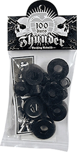 Thunder Rebuild Kit 100Du Black (For 2 Trucks) | Boardparadise.com