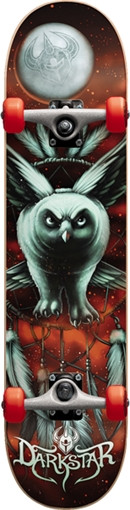 Darkstar Night Owl Mini Skateboard Complete-7.3 Red | Boardparadise.com