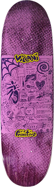 Primitive Villani Scatter Skateboard Deck-9.12X32 Purple ...
