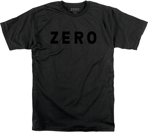 Zero Army Logo Ss Tshirt Small Blk Blk | Boardparadise.com