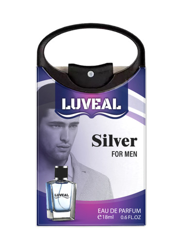 Luveal Pocket Perfumes Silver For Men 18ml