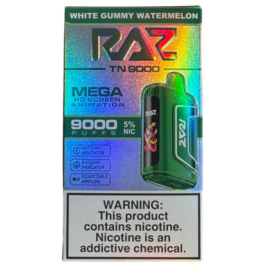 RAZ TN9000 Disposable Vape 9000 Puffs 5CT-White Gummy Watermelon - Vipsales