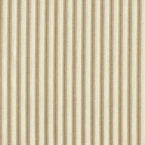 French Country Linen Beige Ticking Pinch-Pleated Curtain Panels - Close ...