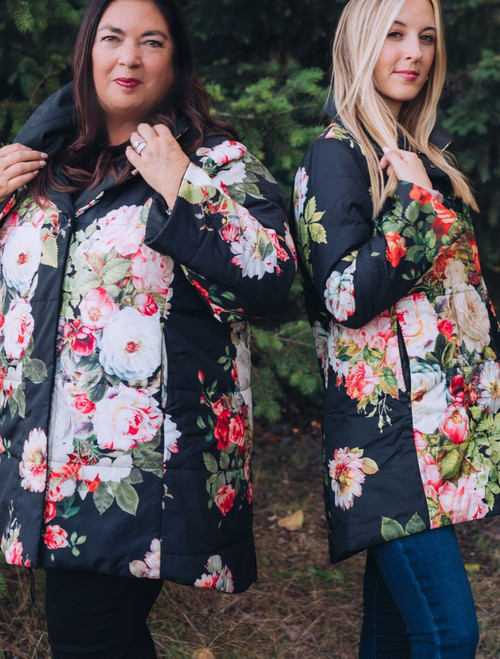 Reversible Puffer Coat - Garden Party - Coat de Fleur by Corks and ...