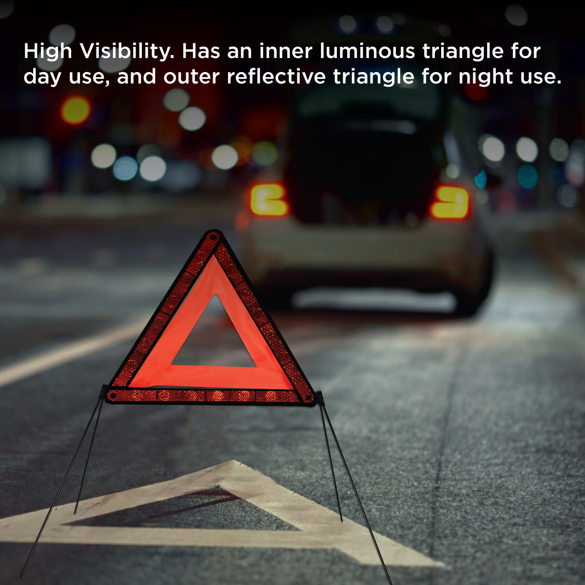 Warning Car Triangle (Twin Pack - Foldable & Reflective)