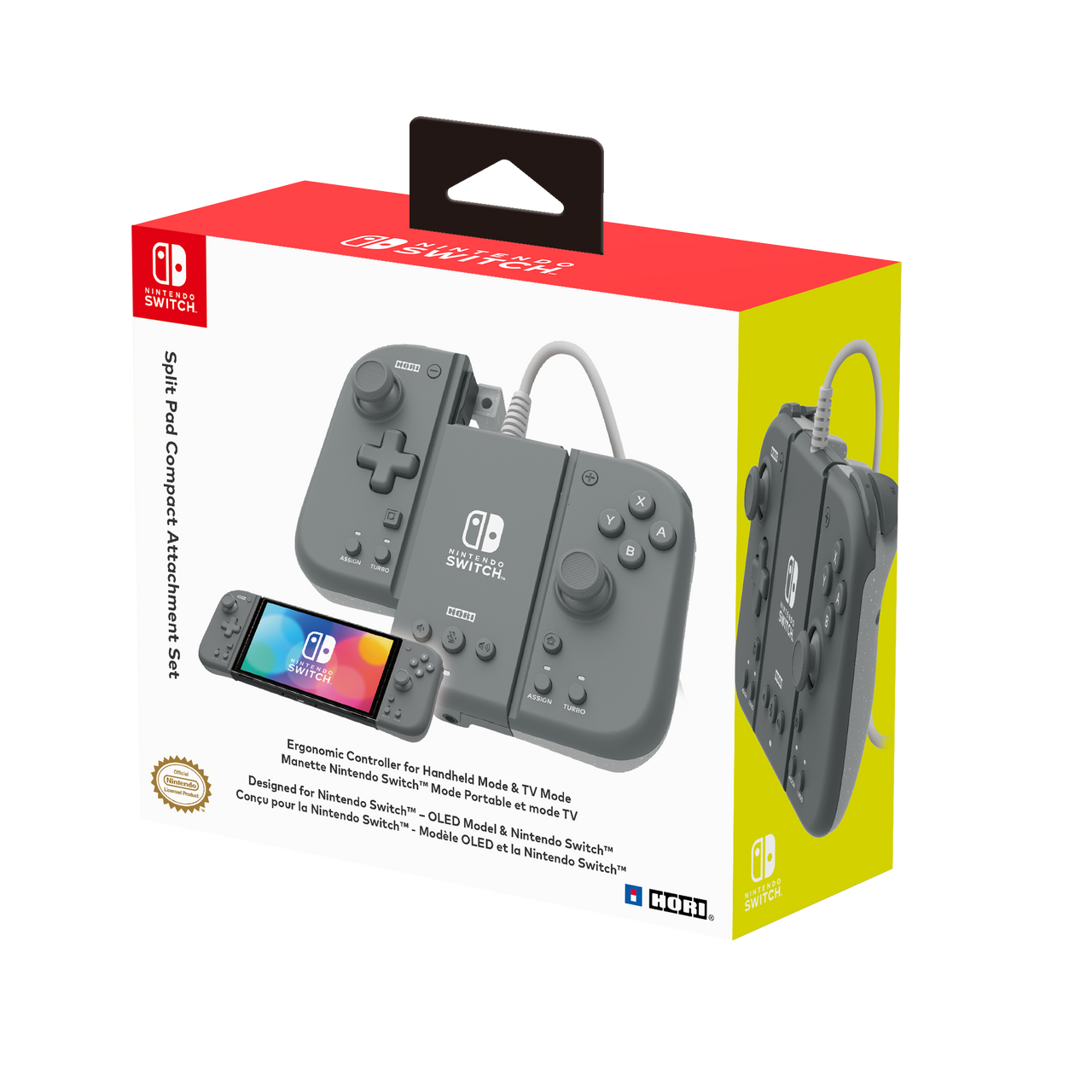 Split Pad Compact Attachment Set (Slate Gray) for Nintendo Switch™ - HORI USA