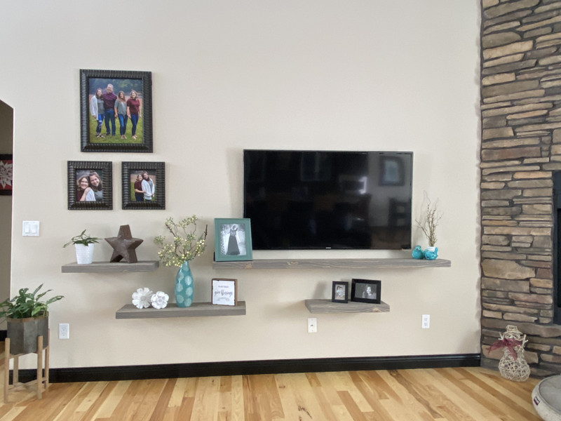 2" x 8" Floating Shelves in Solid Pine, Various Colors and Sizes ...