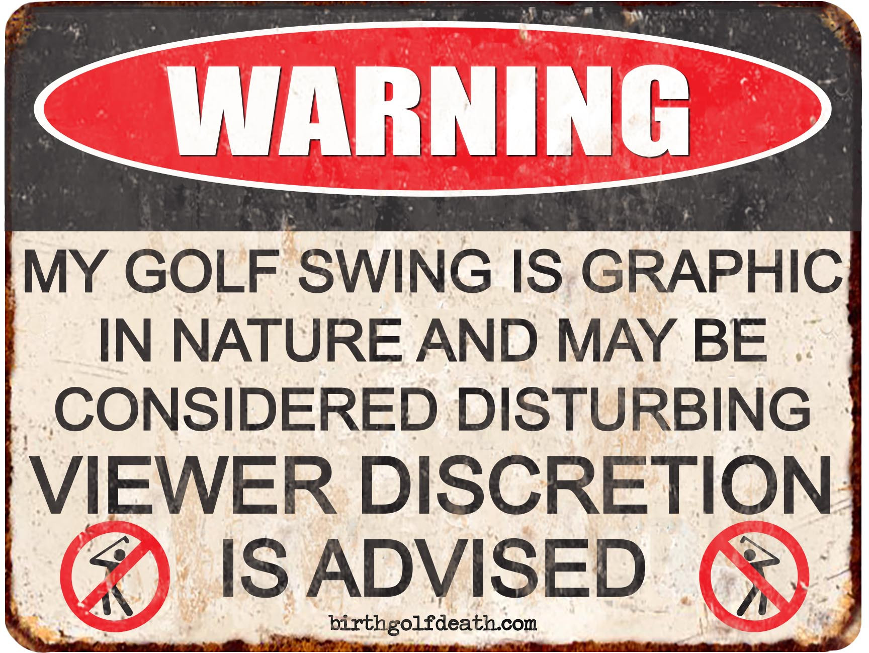Premium birth.golf.death. Golf Stickers – Durable, Weatherproof Decals ...