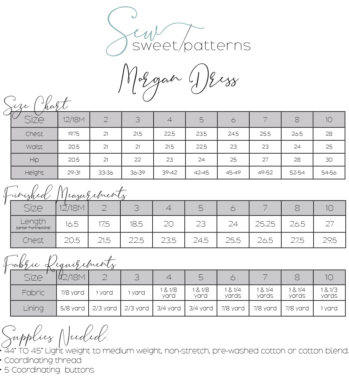 MORGAN DRESS PDF Sewing Pattern & Tutorial - Sew Sweet Patterns
