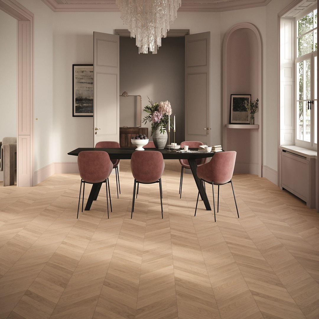 Parador Trendtime 10 Chevron 45° Natur Oak White Matt Lacquer ...