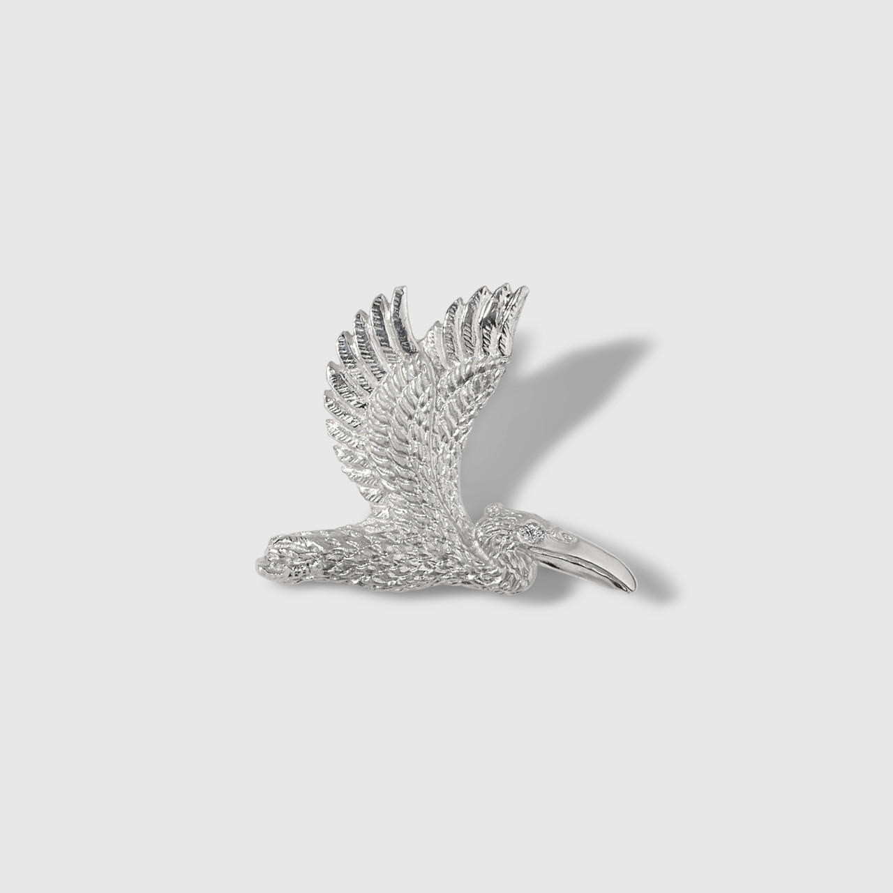 Buy Sterling Silver Pelican Brooch with Diamond Eye by World on a ...
