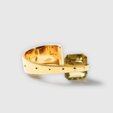 Buy Darzo Cognac Lemon Quartz Ring by German Kabirski | elk & HAMMER