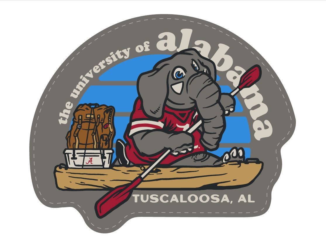Big Al Kayak Sticker - Paul W. Bryant Museum