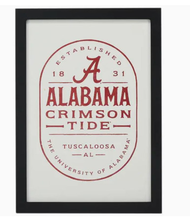 Framed Badge Wood Wall Decor - Paul W. Bryant Museum