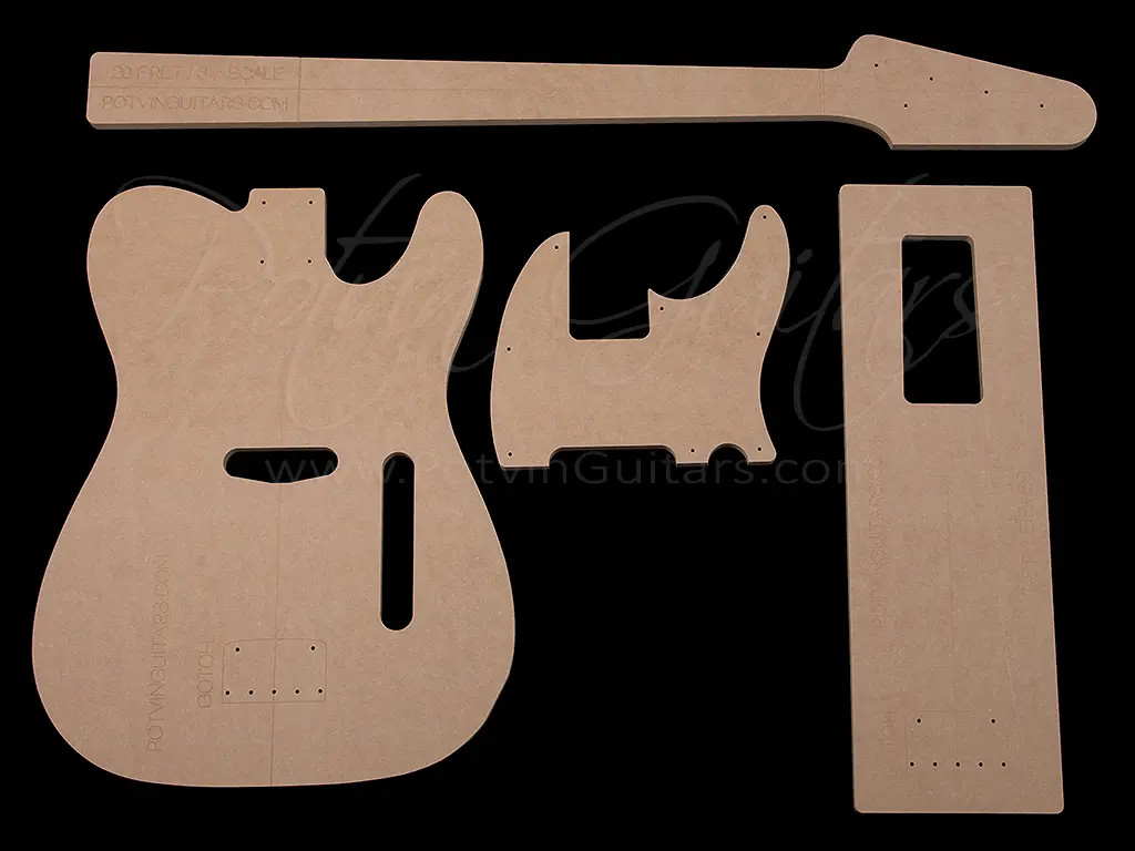 P-Style Bass Template Set (1951) - Potvin Guitars