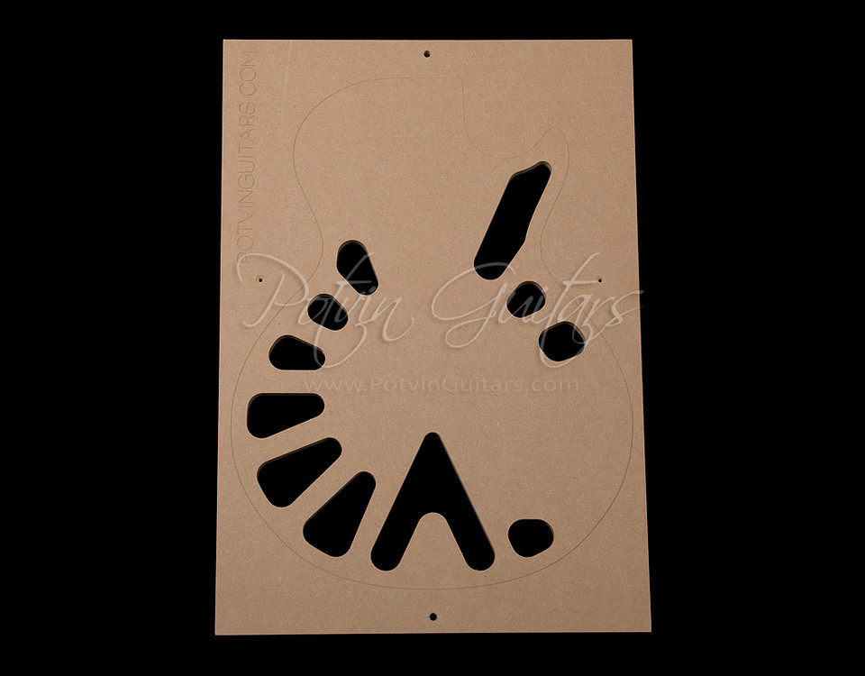 LP-Style Chambering Templates - Potvin Guitars