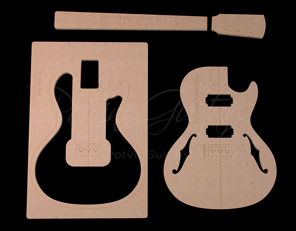 LP Jr Singlecut Template Set - Potvin Guitars