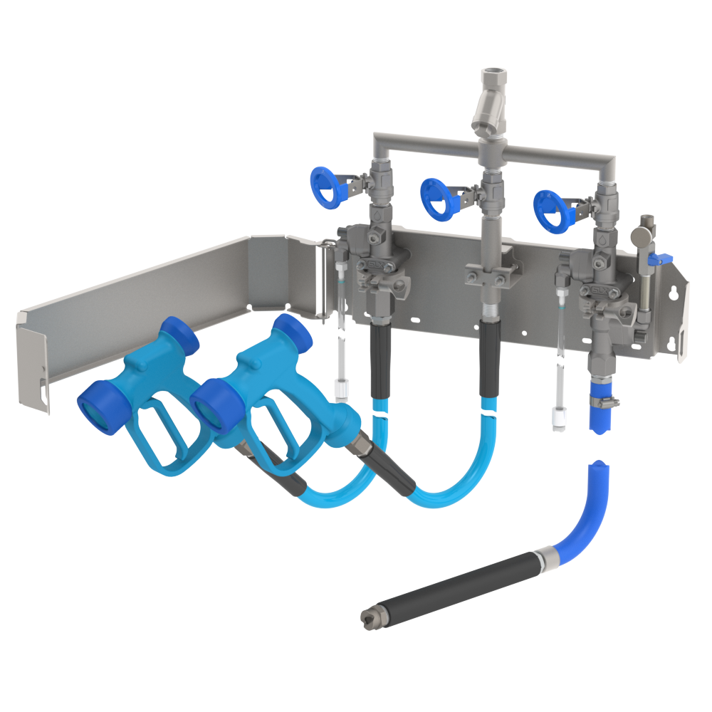 SLX Boosted Pressure Venturi Foam, Rinse, & Sanitize, 3-Station
