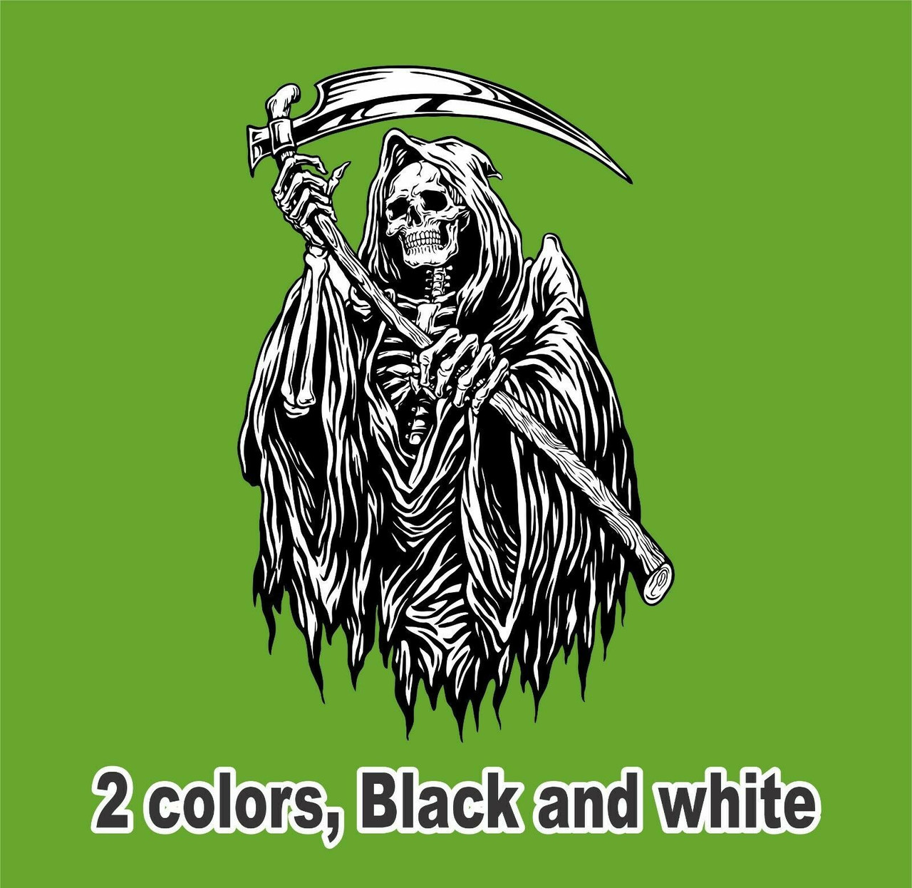 Grim Reaper Monster Zombie Dr Death Scythe Truck Window Wall Vinyl ...