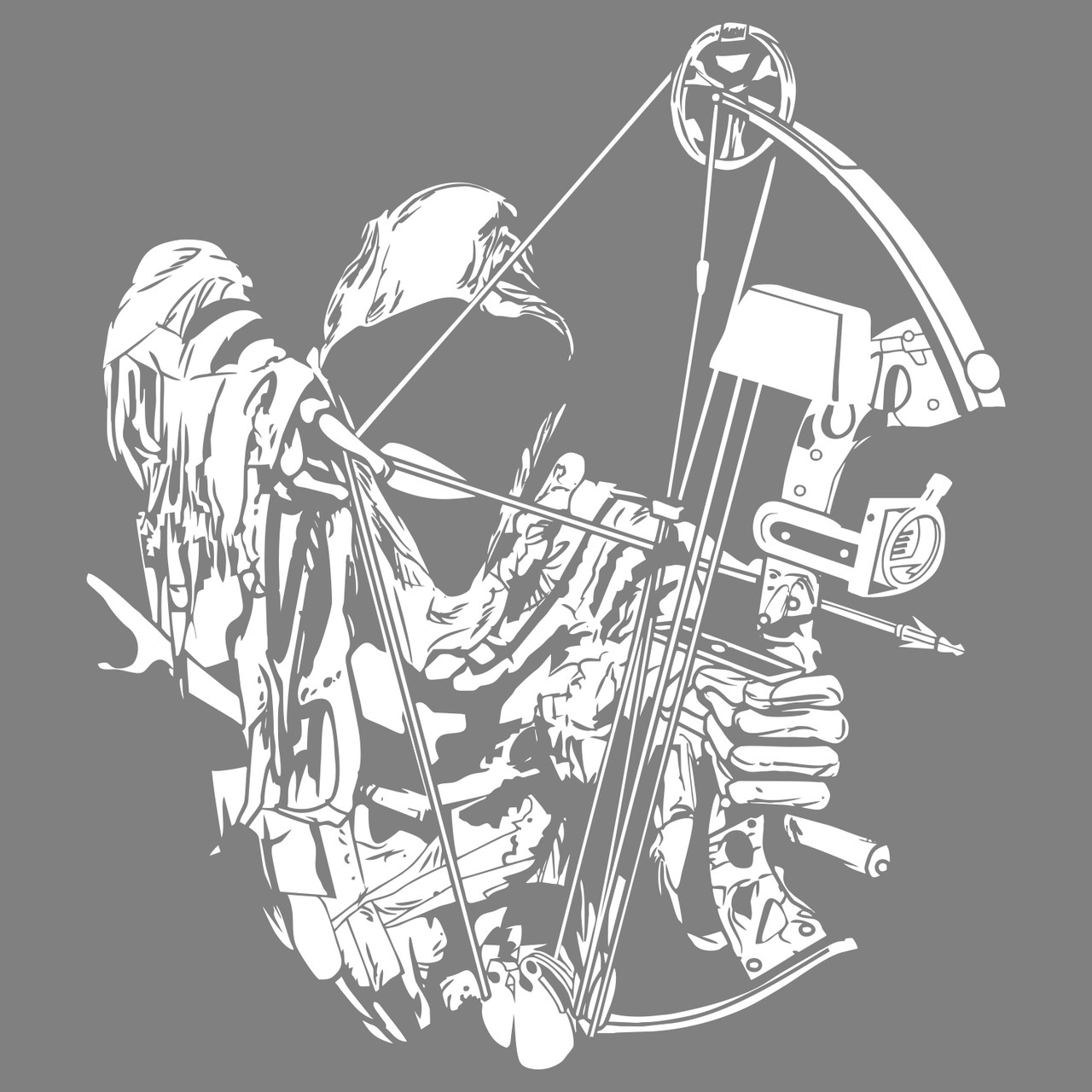 Bow Hunter Hunting Deer Arrow Camo Car Truck Window Vinyl Decal Sticker