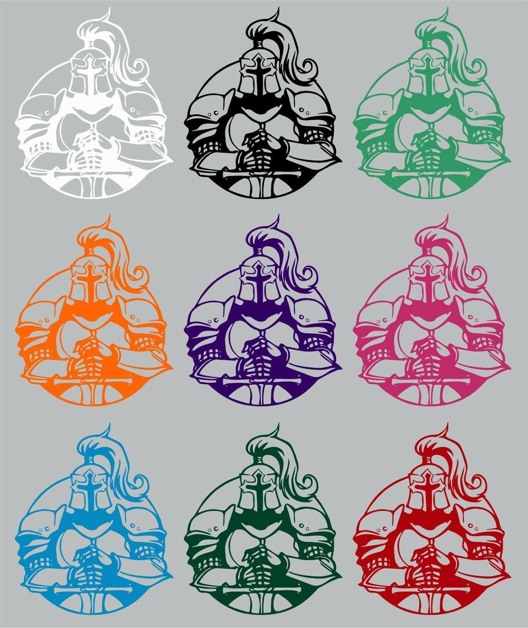 Knight Warrior Medieval Dragon Slayer Large Car Truck Vinyl Decal Sticker