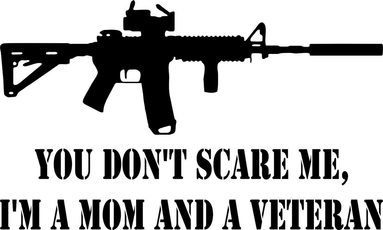 Machine Gun AR15 M16 MOM Veteran Military Truck Car Window Vinyl Decal ...