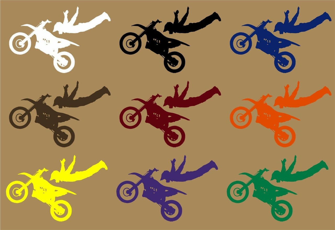 Motorcycle Stunt Ride Bike Racing Motocross Car Truck Window Vinyl ...