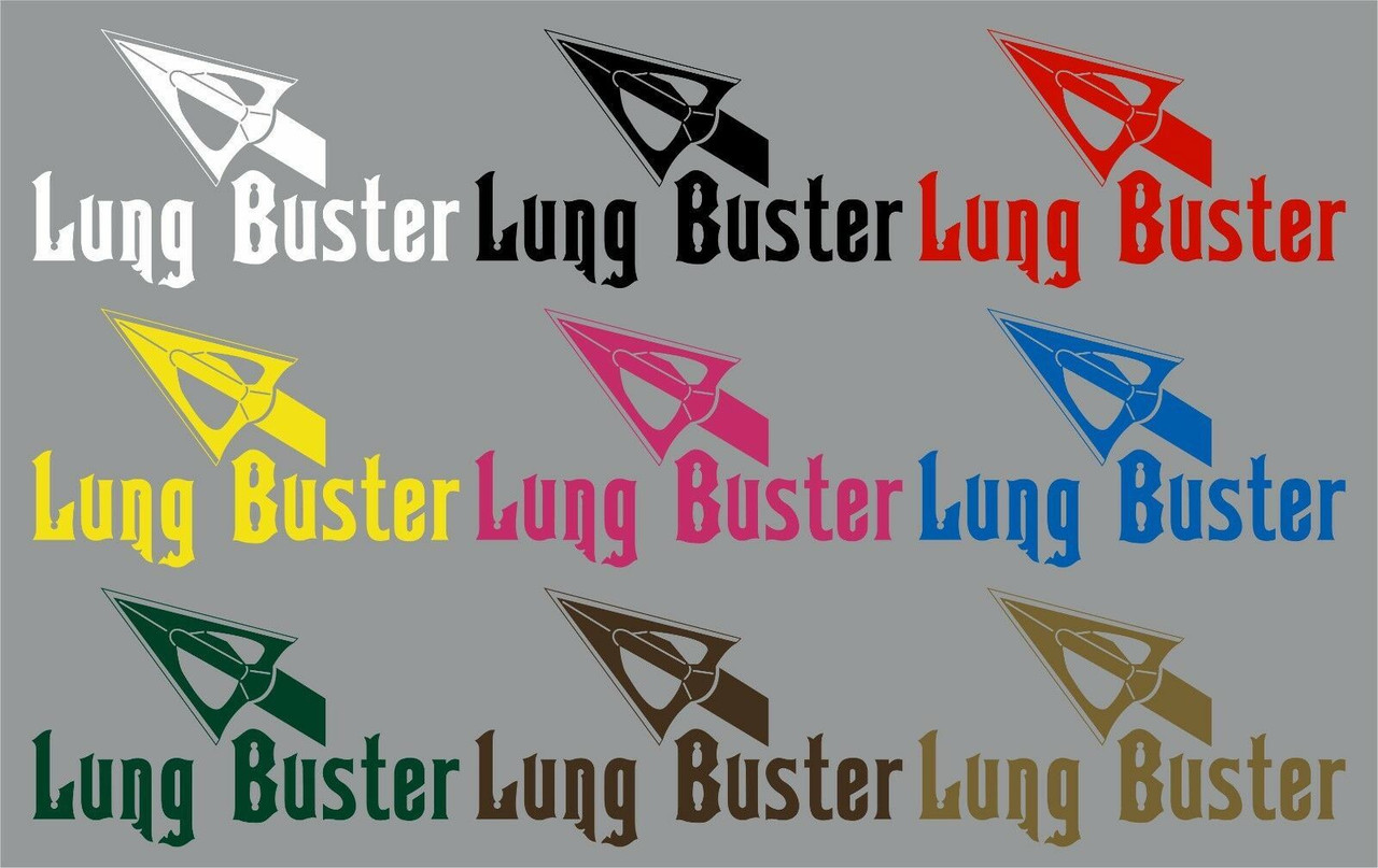 Lung Buster Bow Arrow Deer Hunting Arrowhead Car Truck Window Vinyl ...