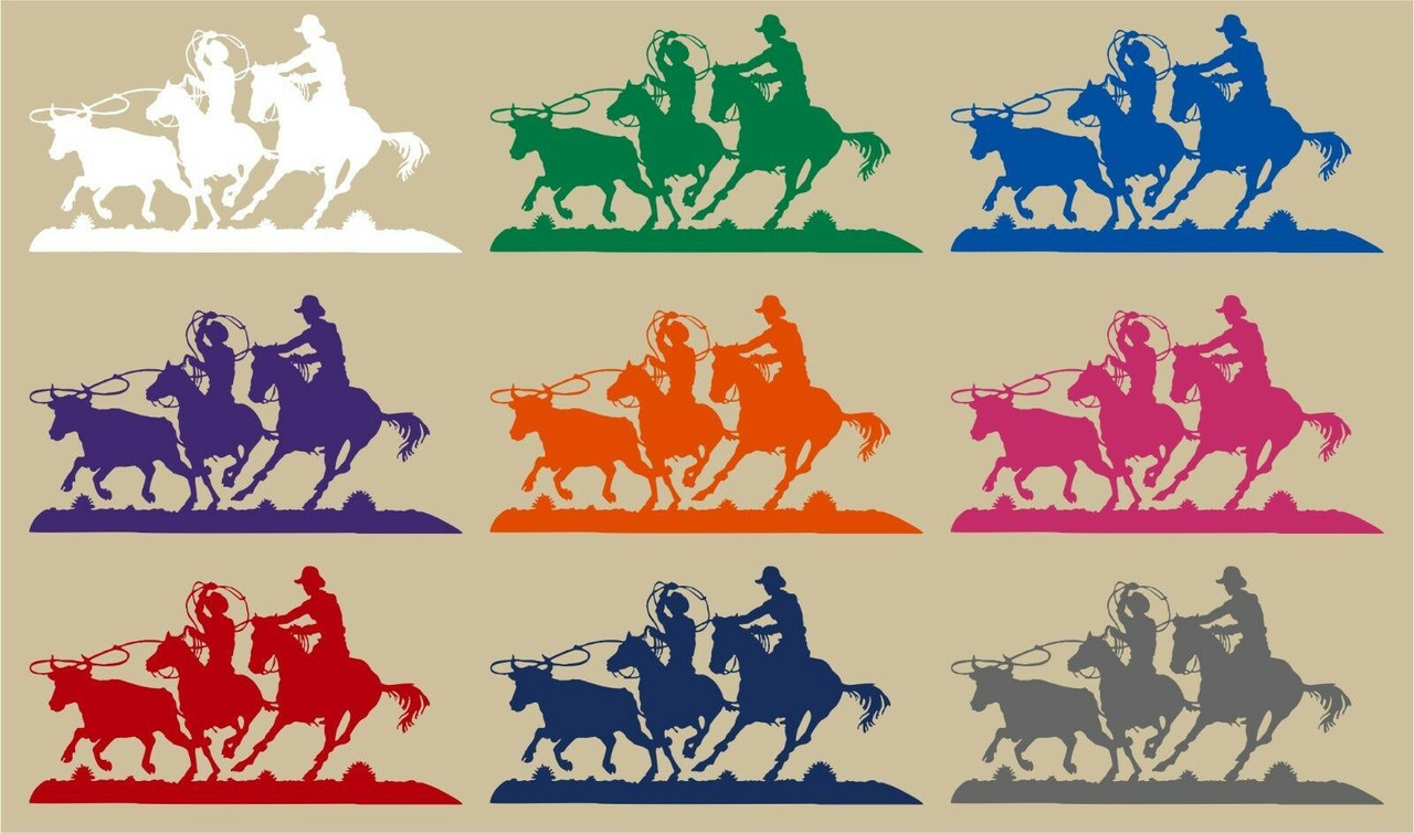 Team Calf Roping Rodeo Cowboy Car Truck Window Laptop Vinyl Decal Sticker