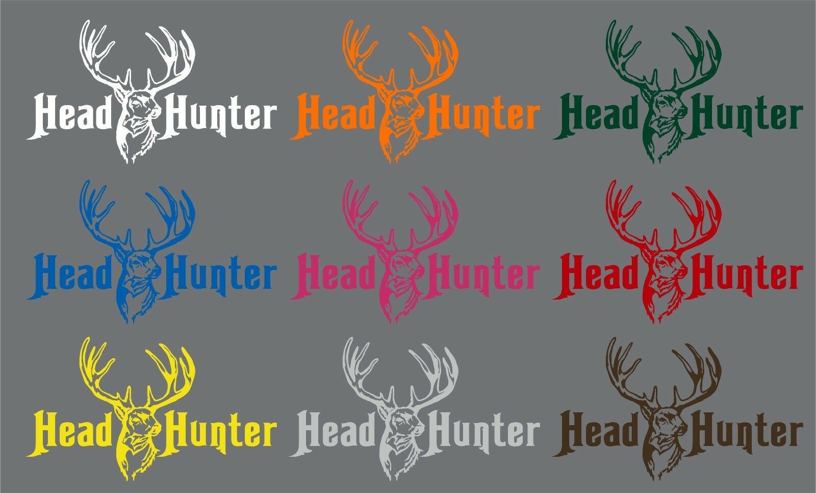 Whitetail Deer Head Hunter Hunting Gun Bow Truck Window Vinyl Decal Sticker