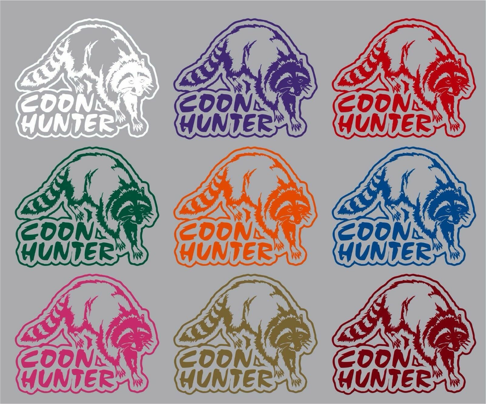 Coon Hunter Hunting Raccoon Gun Car Truck Window Wall Laptop Vinyl ...