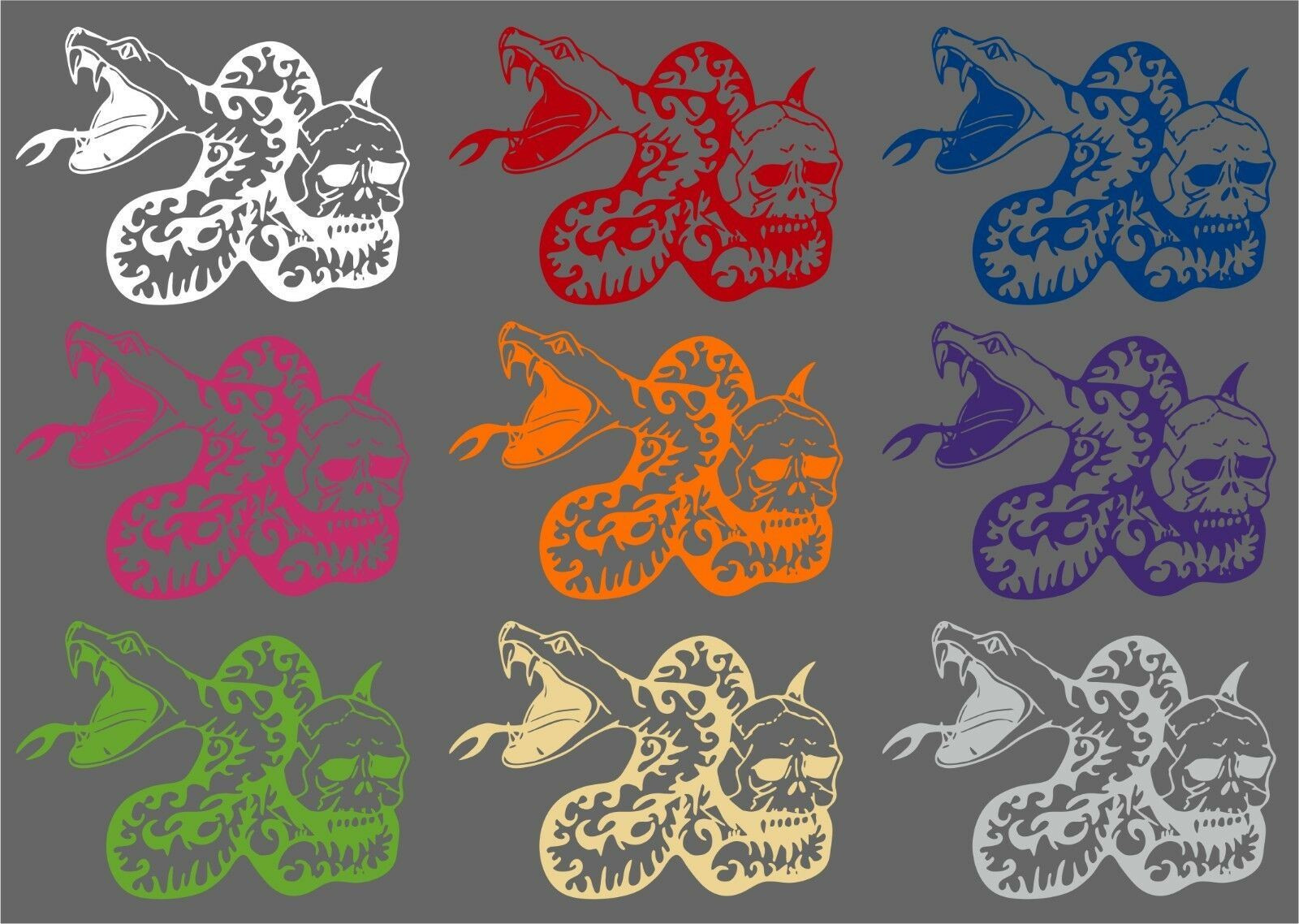 Snake Skull Bite Fang Car Truck Window Laptop Vinyl Decal Sticker