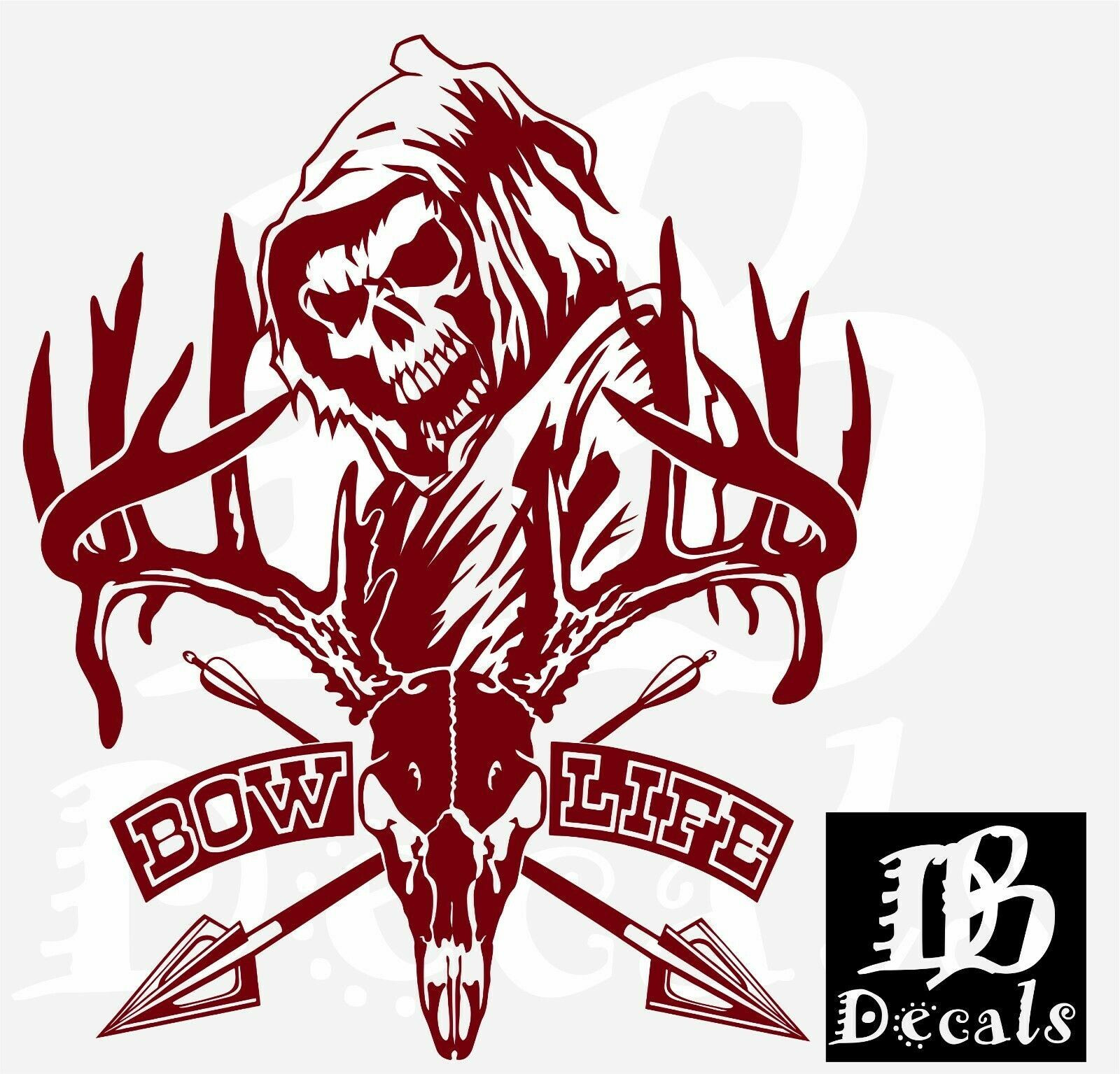 Deer Bow Life Hunting Buck Reaper Car Truck Window Laptop Vinyl Decal ...