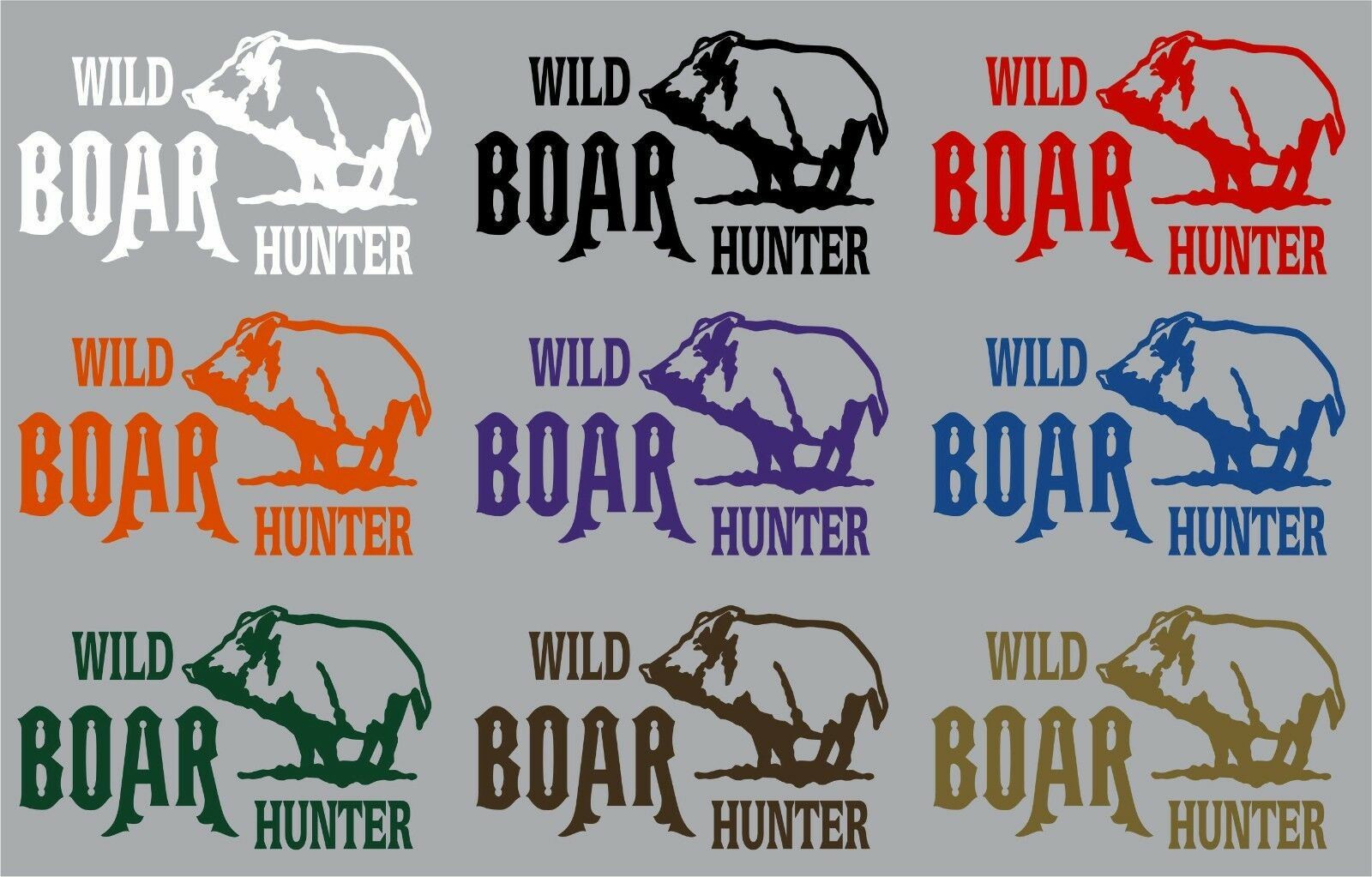 Wild Boar Hunter Pig Hog Hunting Bow Gun Car truck Window Vinyl Decal ...