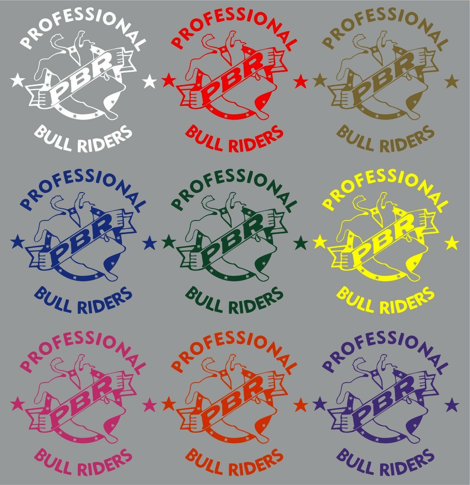 PBR Professional Bull Laptop Rodeo Cowboy Car Truck Window Vinyl Decal ...